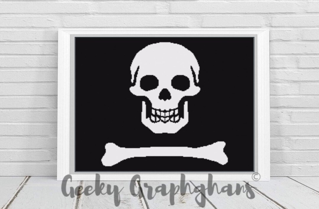Captain Flint Pirate Flag Crochet Graphghan Pattern - Etsy
