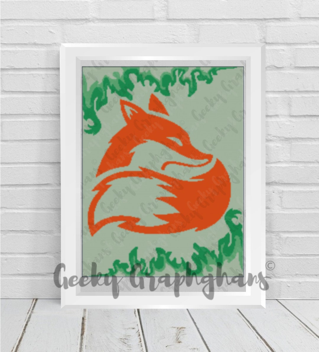 Green Fox Crochet Graphghan Pattern - Etsy
