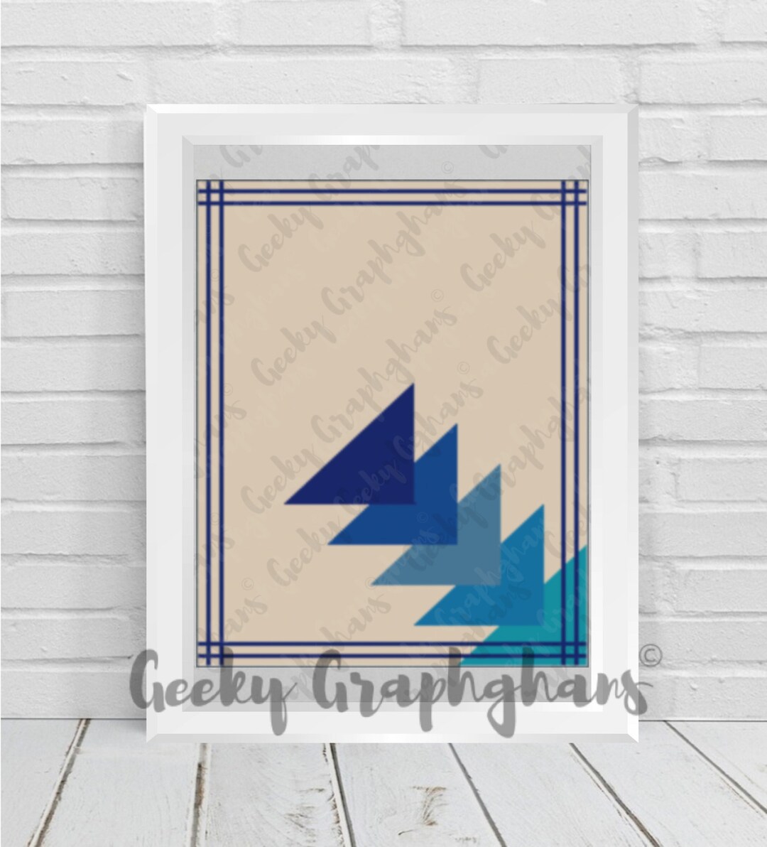 Art Deco Triangles Crochet Graphghan Pattern - Etsy
