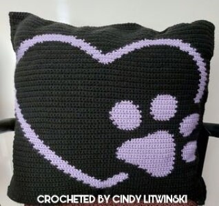 Heart Paw Crochet Graphghan Pattern - Etsy