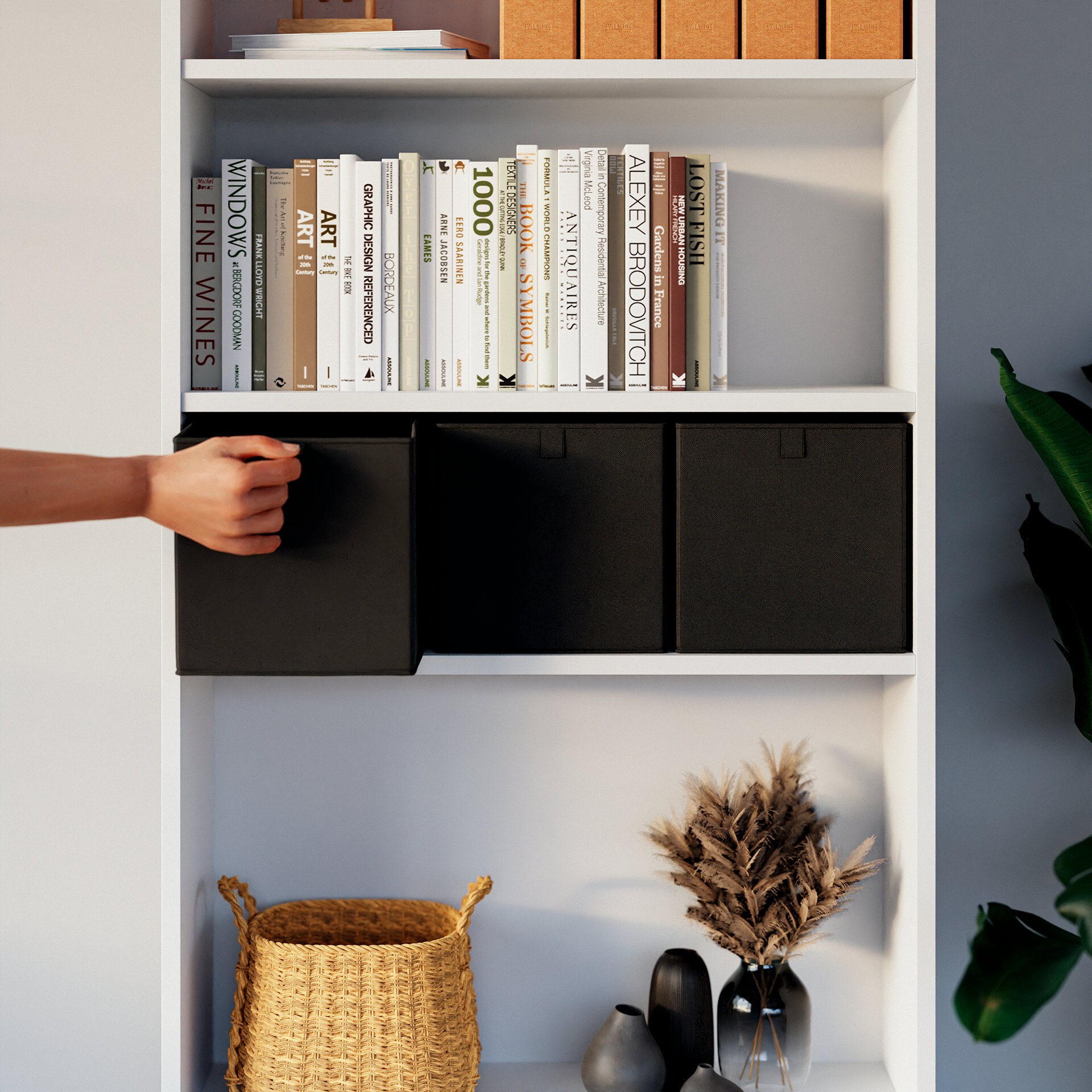 Billy bookcase storage boxes store