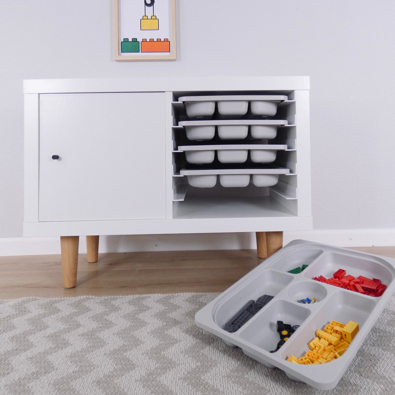 Ikea Kallax Insert Rail System With Trofast Sorting Boxes - Etsy UK