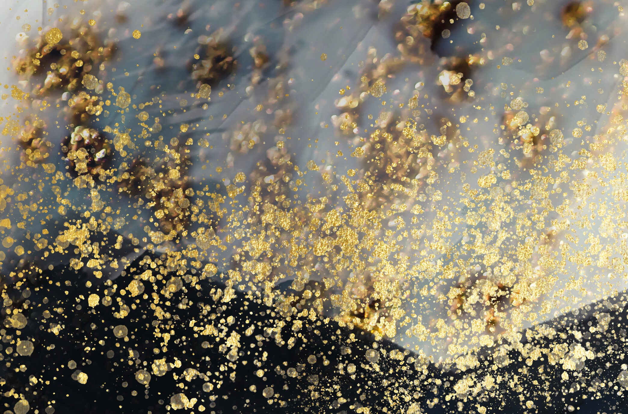 Printable Black Gold Set of 3 Wall Art Print Abstract Gold - Etsy