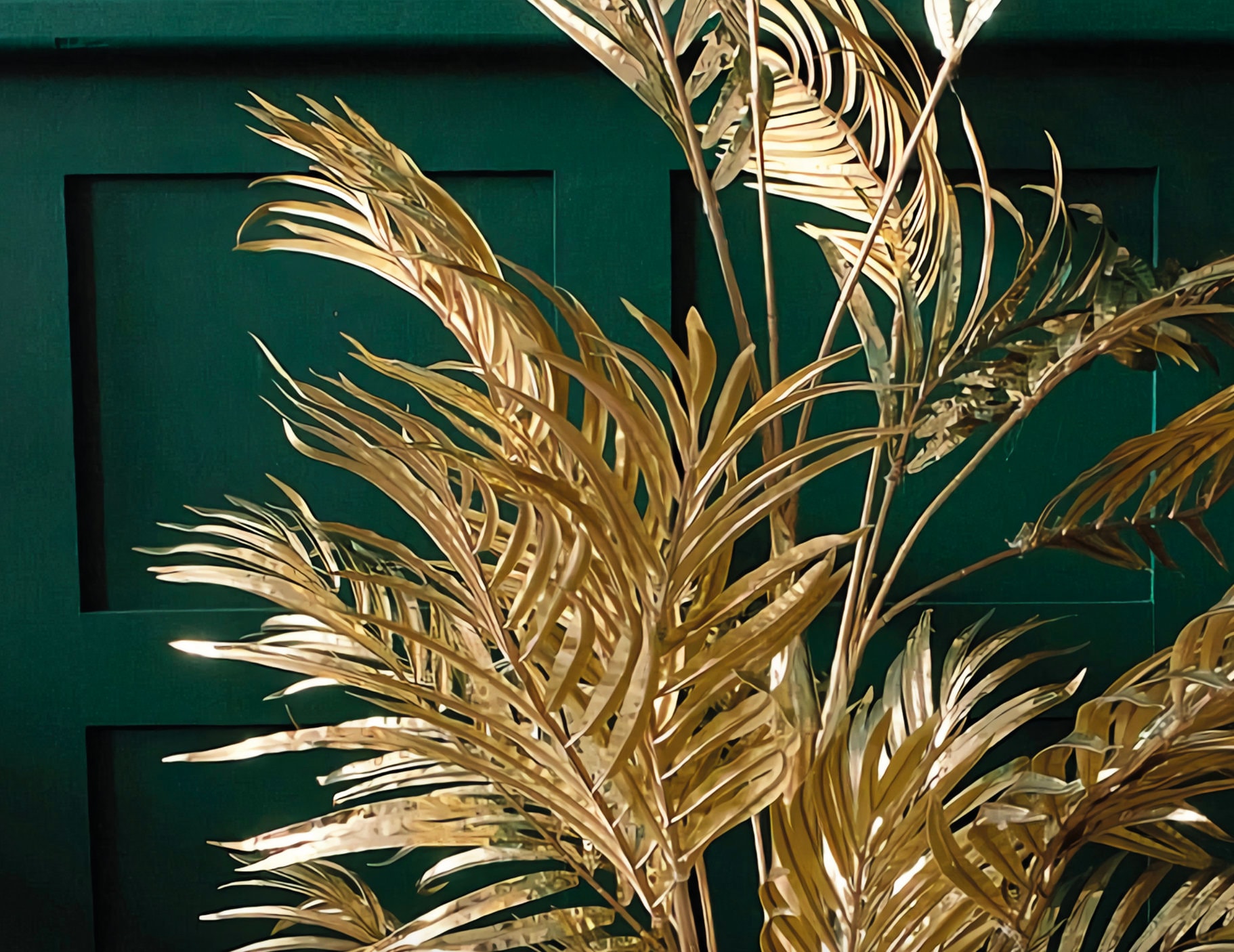 Printable Green Gold Plant Set of 3 Wall Art Print Green | Etsy