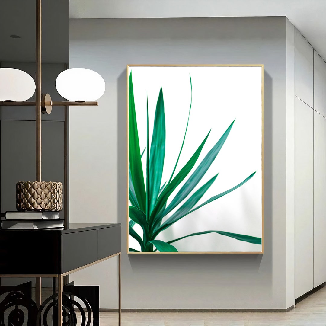 Printable Green Plant Leaves Wall Art Print, Green Leaf Print Art, Wall ...