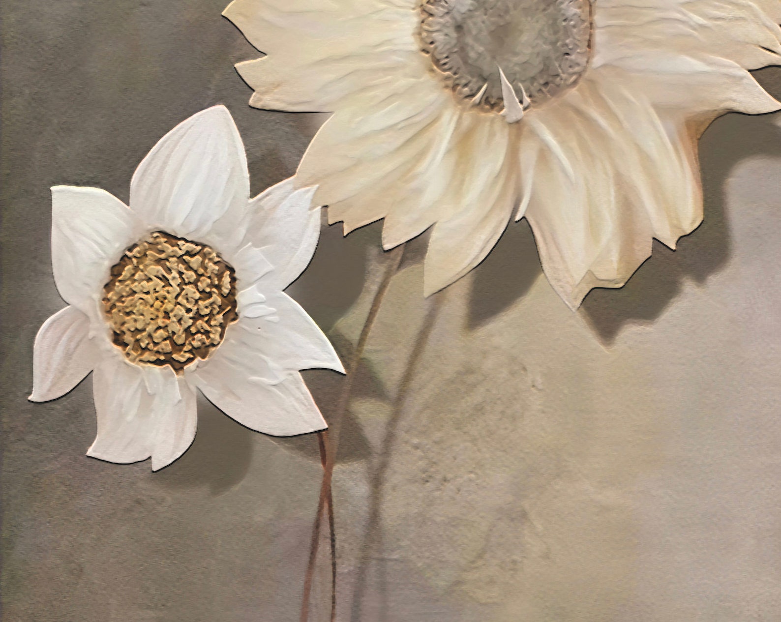 Rustic Gold Floral Wall Art Prints: Abstract Circle Set (digital ...
