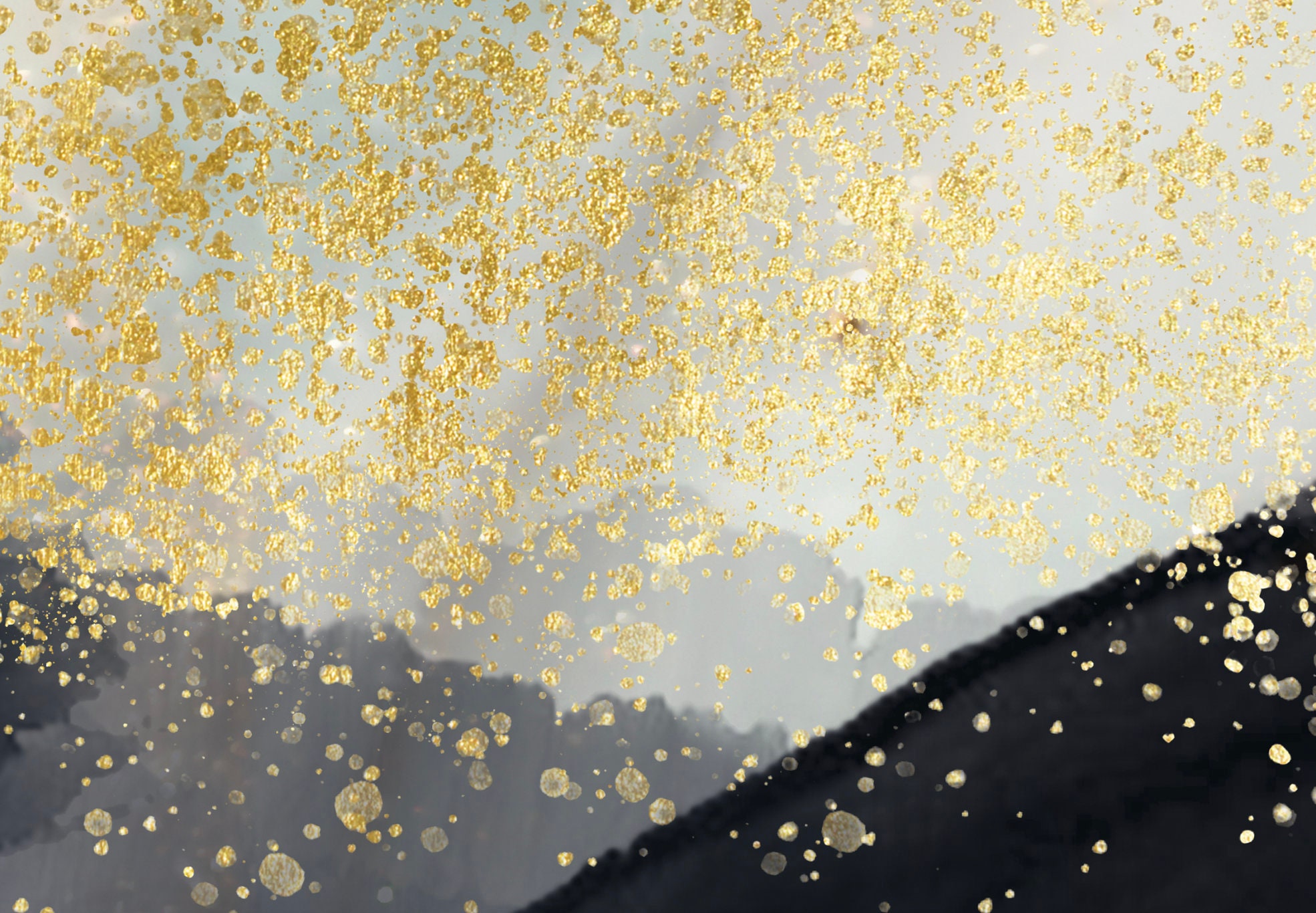 Printable Black Gold Set of 3 Wall Art Print Abstract Gold - Etsy