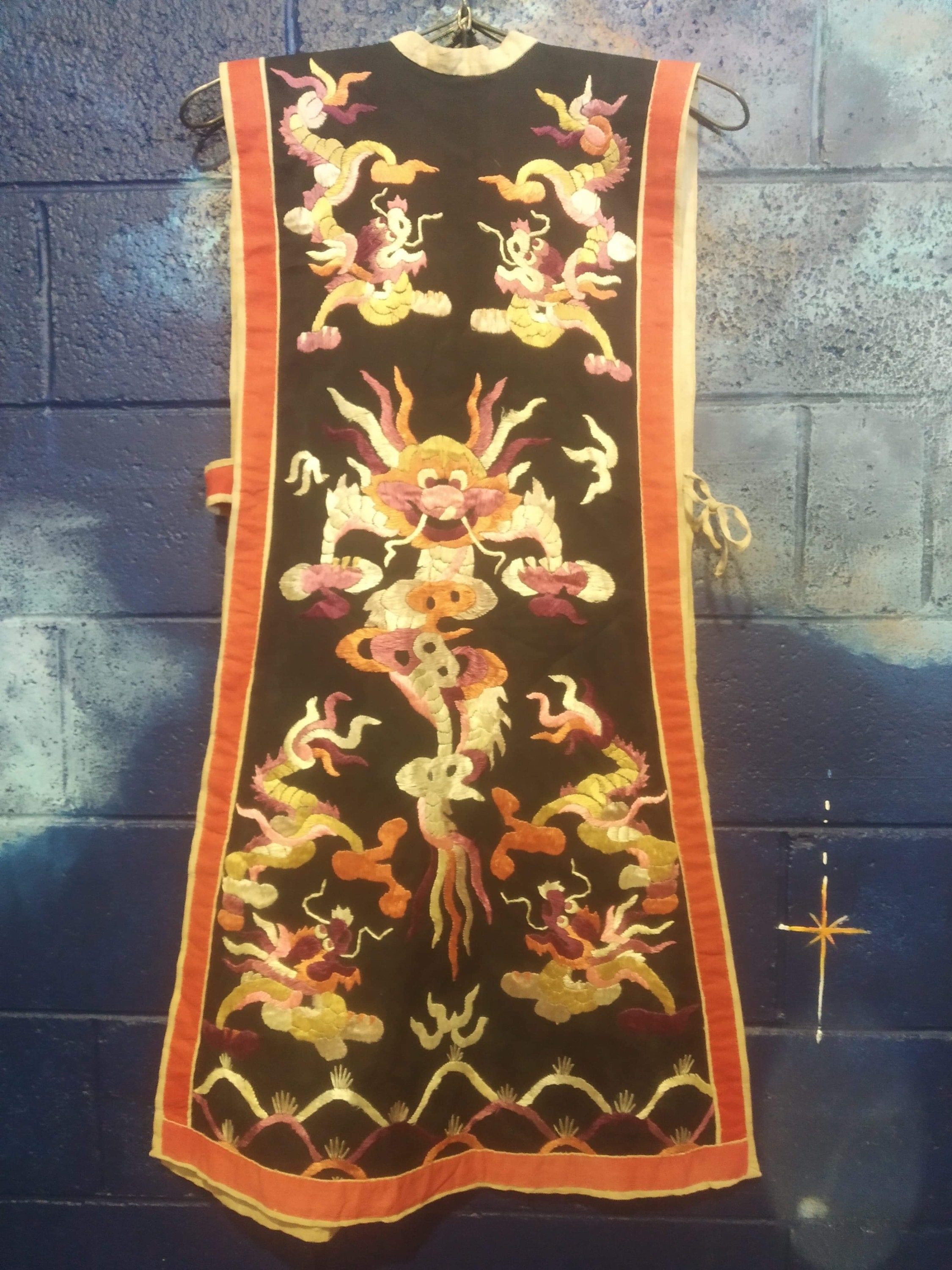Antique Oriental Silk Embroidery Tabard - Etsy