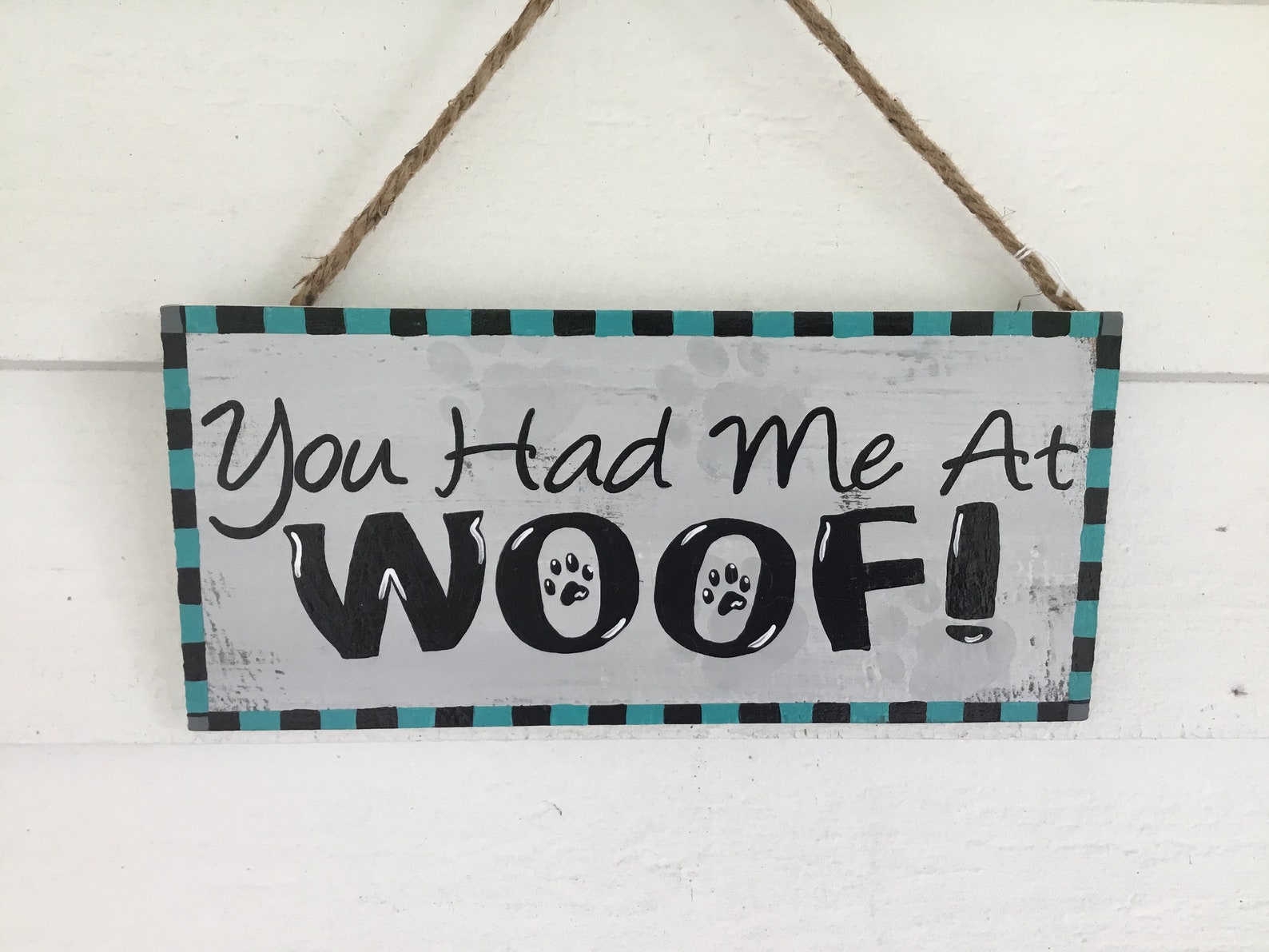 WOOF Sign Dog Door Hanger Dog Door Sign Dog Sign Cute Dog - Etsy