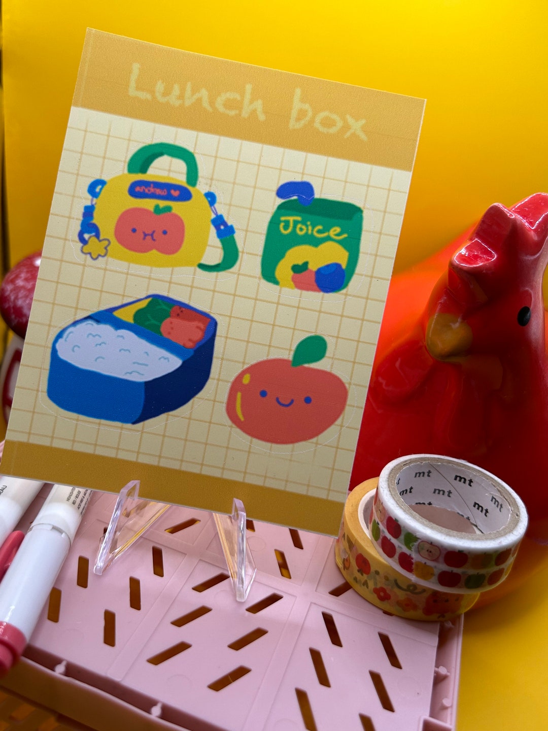 Lunch Box Sticker Sheet - Etsy
