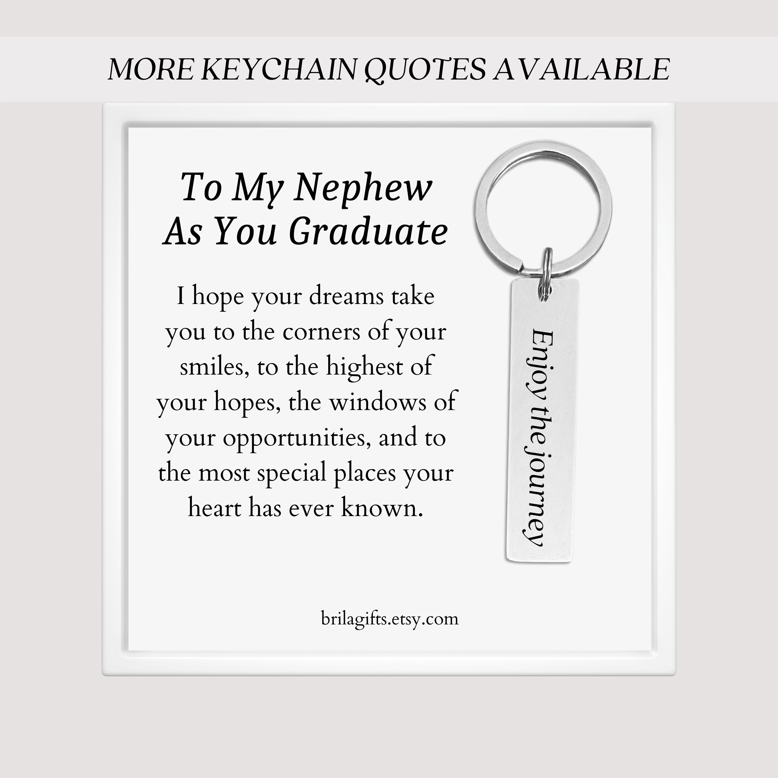 Personalized Graduation Keychain Nephew Gift Graduation Gift - Etsy