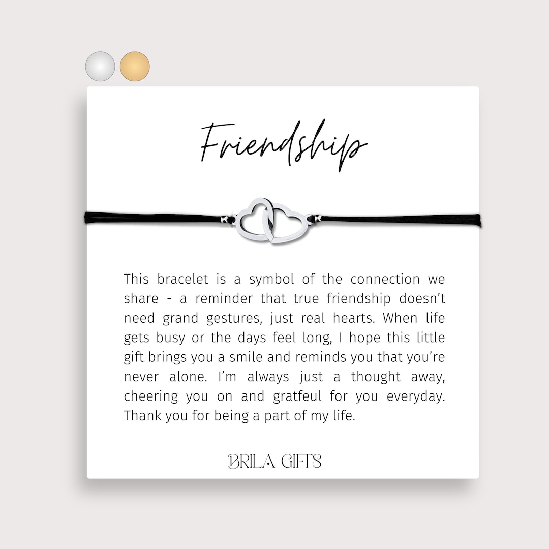 Friendship Poem, Subtle Minimalist Friendship Bracelet, Best Friend ...