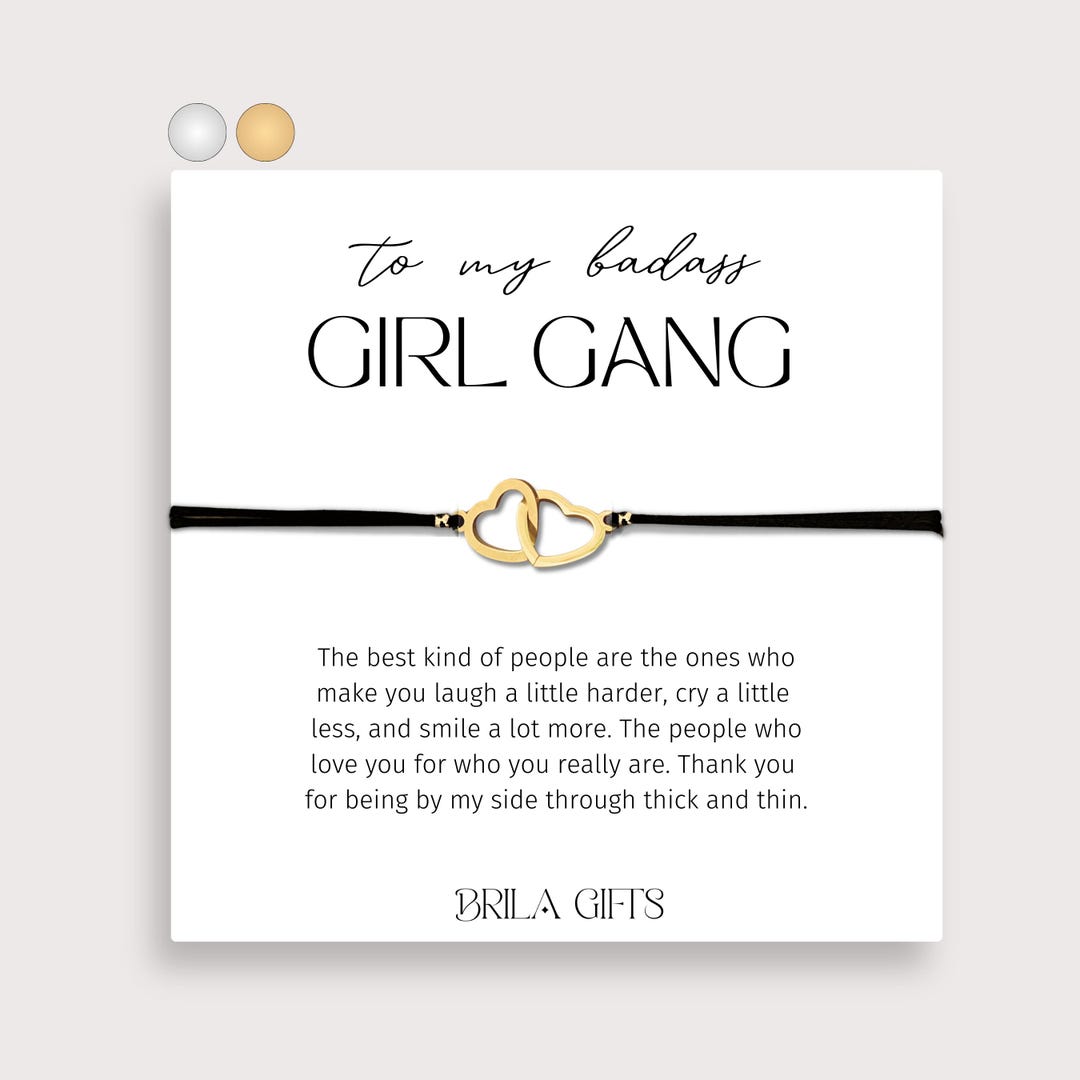 Girlg Gang Bracelet With Friendship Poem, Gift for Group of Women ...