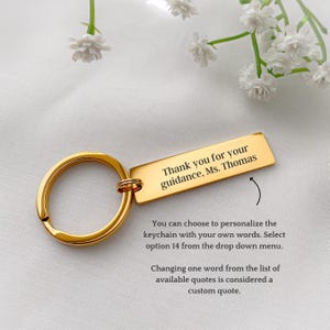 Mentor Gift, Mentor Keychain, Personalized Gift for Mentor From Student ...