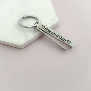 Personalized Thick and Thin Keychain, Tribe Gifts, Best Friend Gifts ...