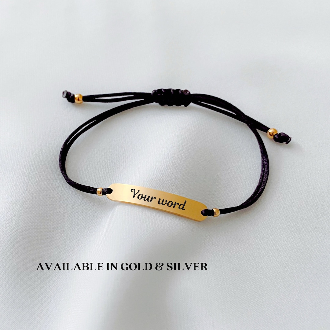 Word of the Year Bracelet, Word Bracelet, Personalized Bracelet, Custom ...