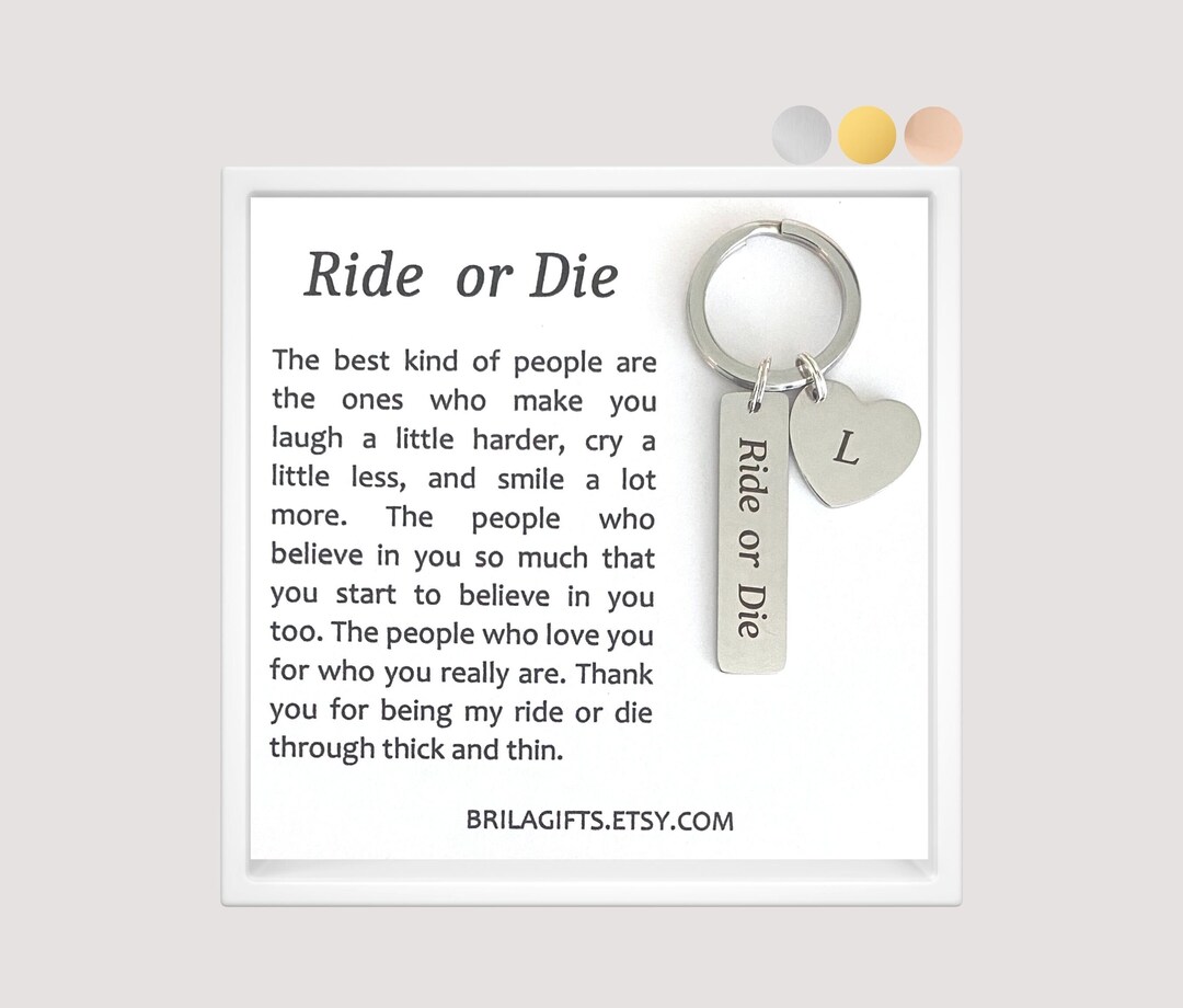 Friendship Gift, Ride or Die, Sister Gift, Coworker Gift, Best Friend ...