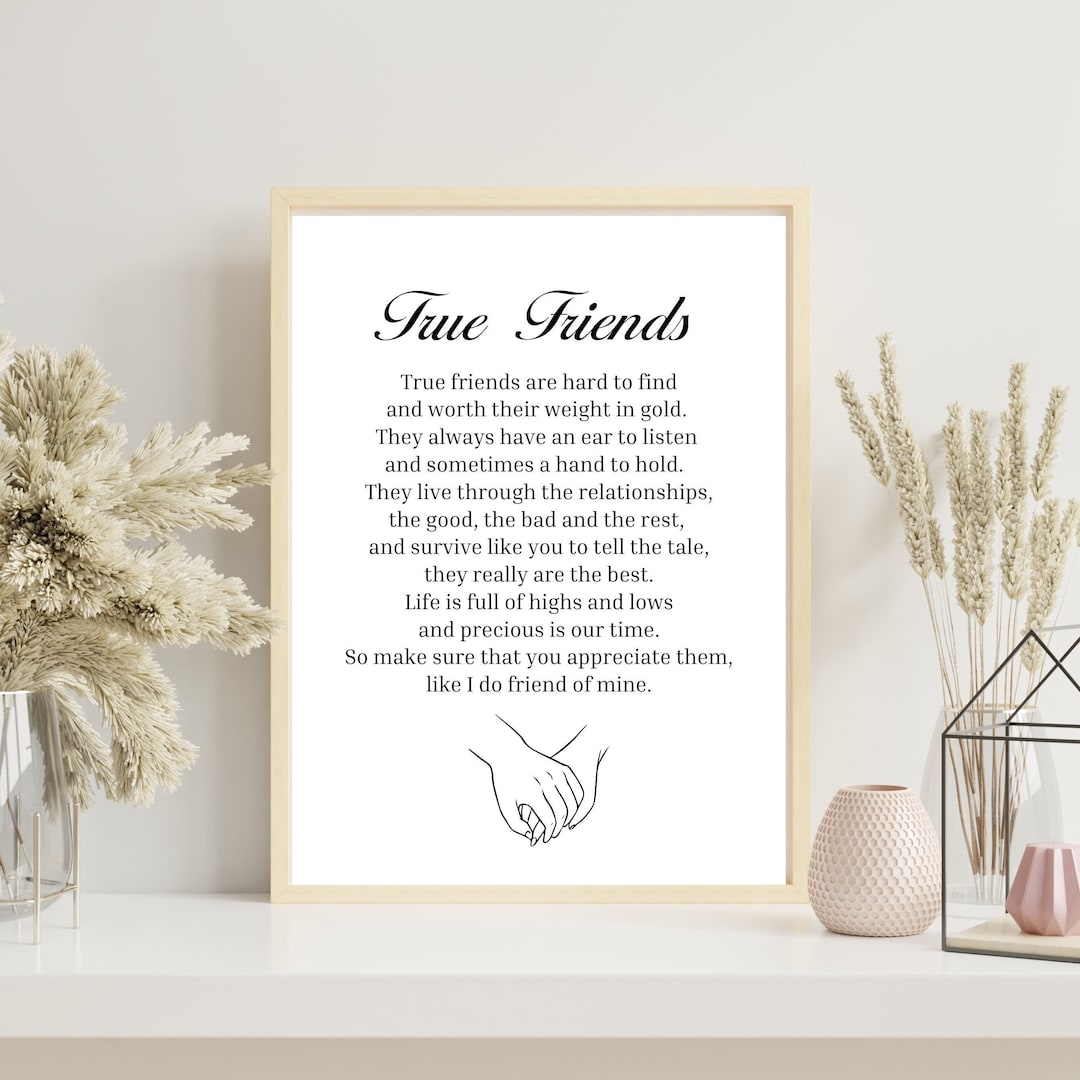 Friendship Gift, Friendship Quote, Printable Wall Art, Gift for Guy ...