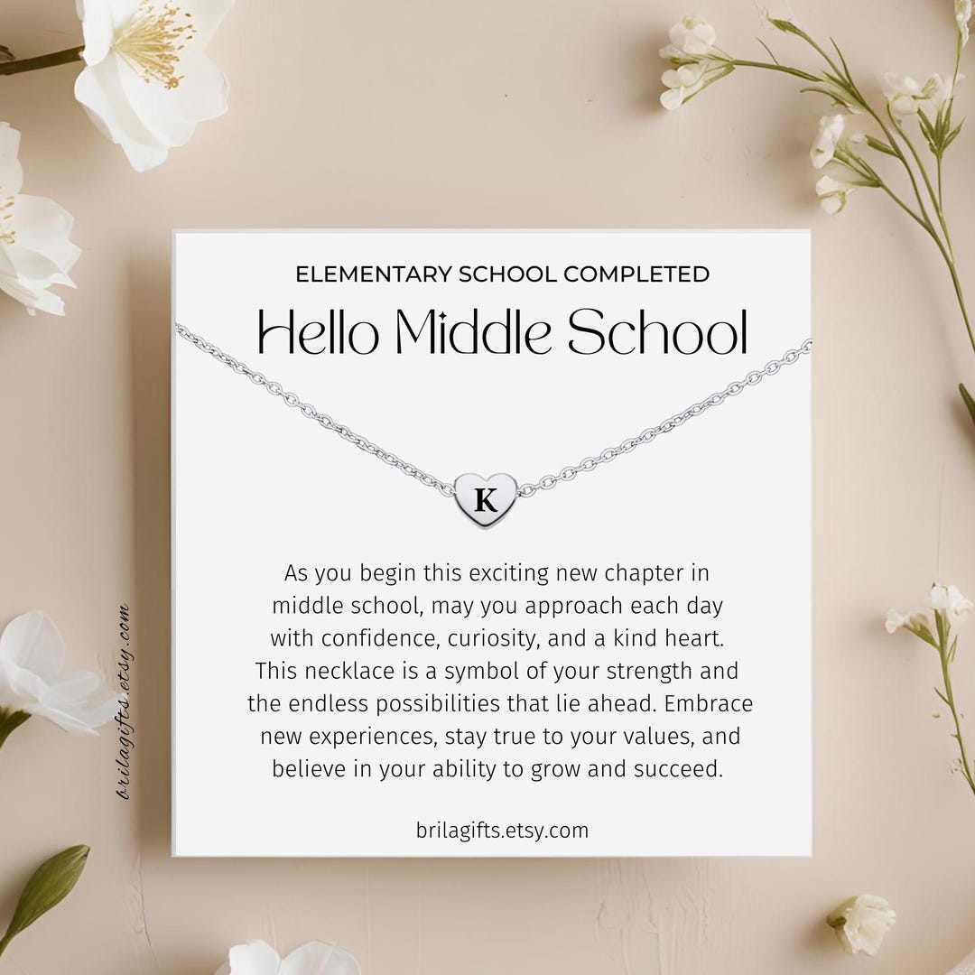 First Day of Middle School Gift, Middle School Gift, Girl Entering ...