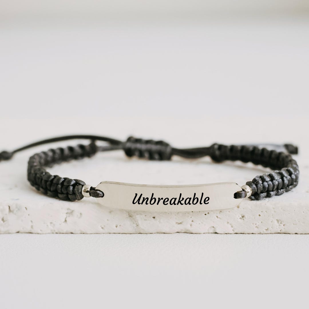 Unbreakable Bracelet, Strength Bracelet, Perseverance, Adjustable ...