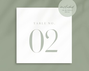 Sage Wedding Table Numbers - Etsy