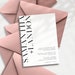 MANHATTAN Modern White Wedding Invitation Printable Wedding Invitation ...