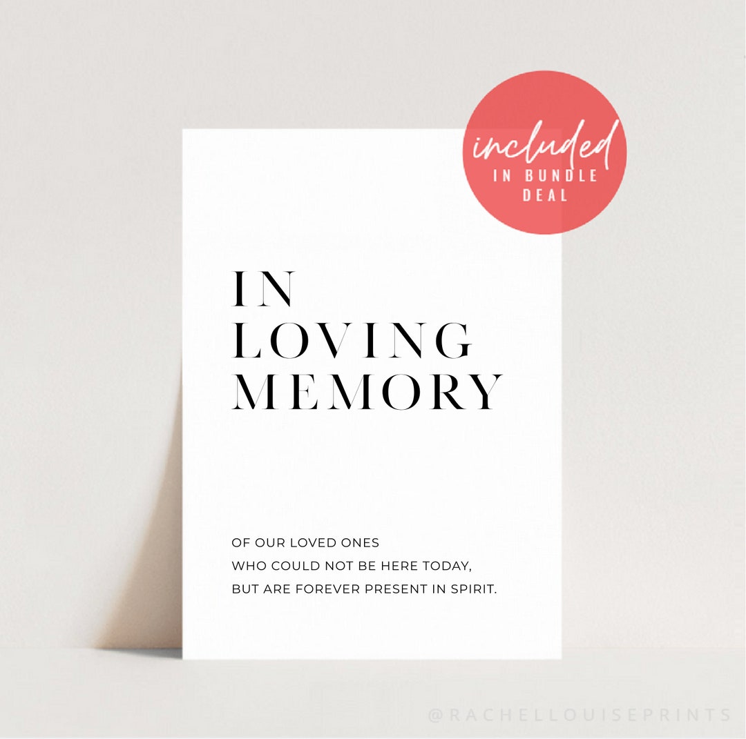 In Loving Memory Sign in Loving Memory Printable Modern in Loving ...