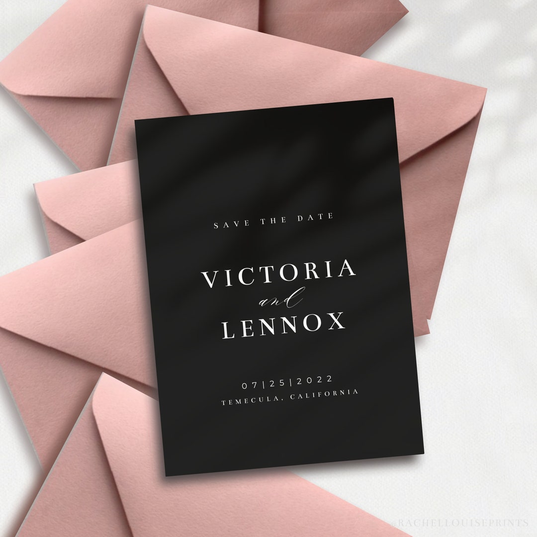 LUXE Editable Template Modern Save the Date Modern Script Save the Date ...