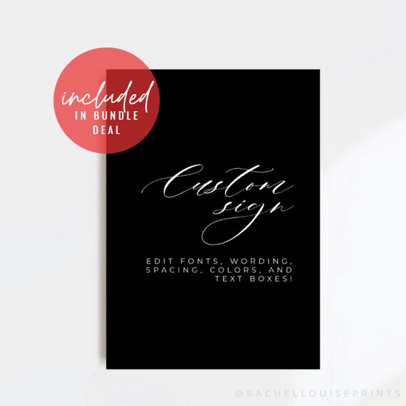 Custom Wedding Sign Custom Modern Script Sign Custom Quote - Etsy