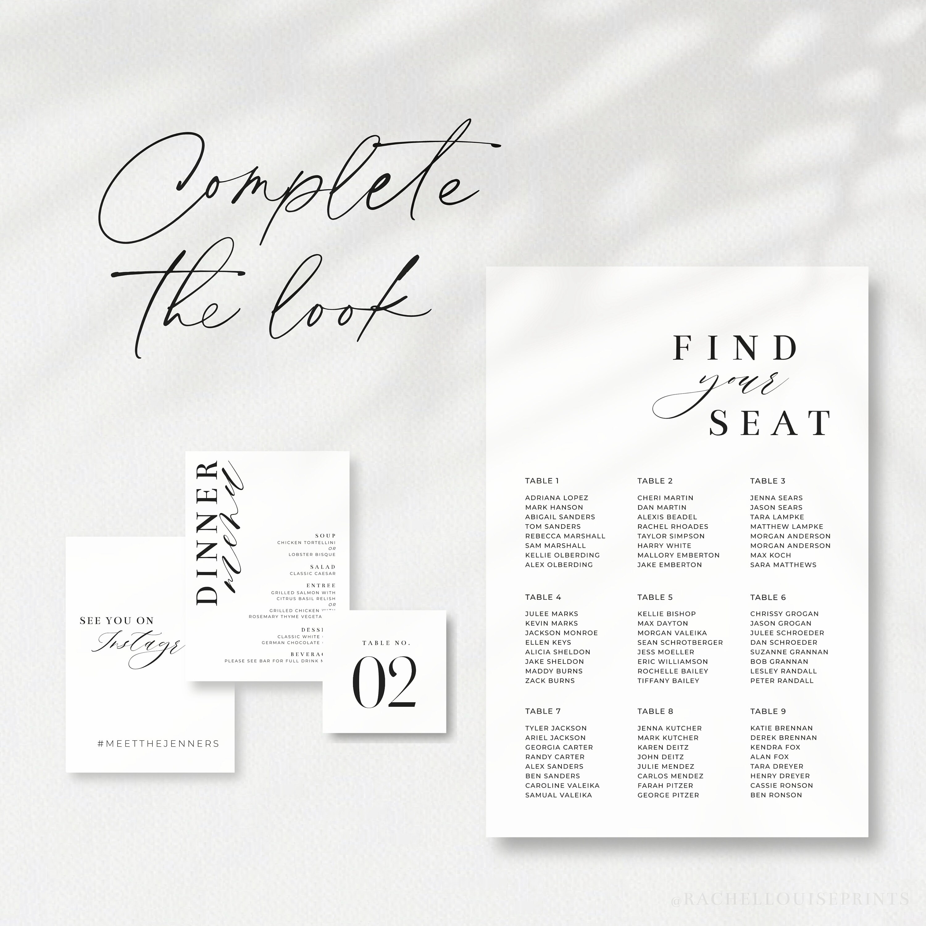 Wedding Signs Bundle Classic Wedding Signs Set Luxe White Wedding ...