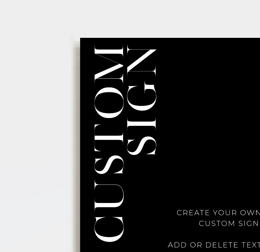 Modern Custom Wedding Sign SMALL Custom Modern Edgy Wedding Sign Custom ...