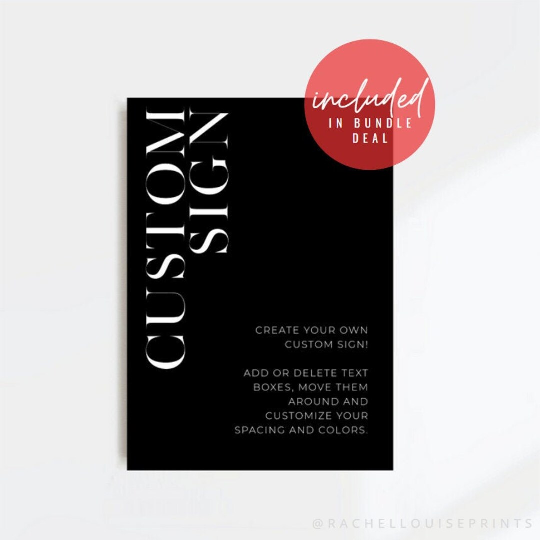 Modern Custom Wedding Sign SMALL Custom Modern Edgy Wedding Sign Custom ...