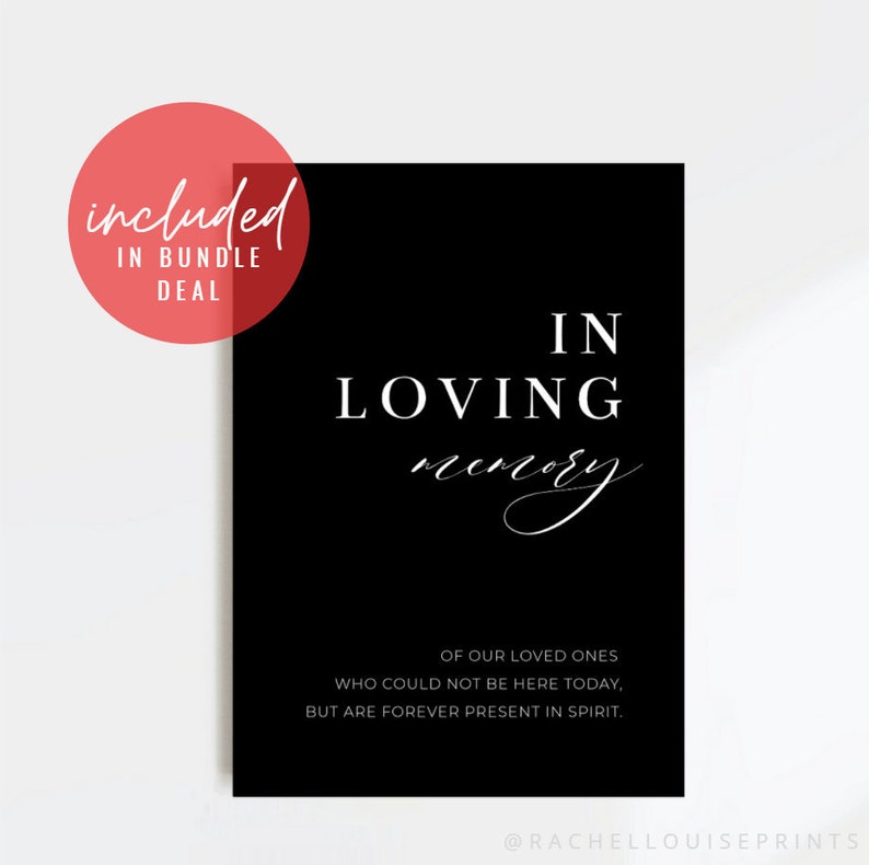In Loving Memory Print in Loving Memory Sign Modern in - Etsy