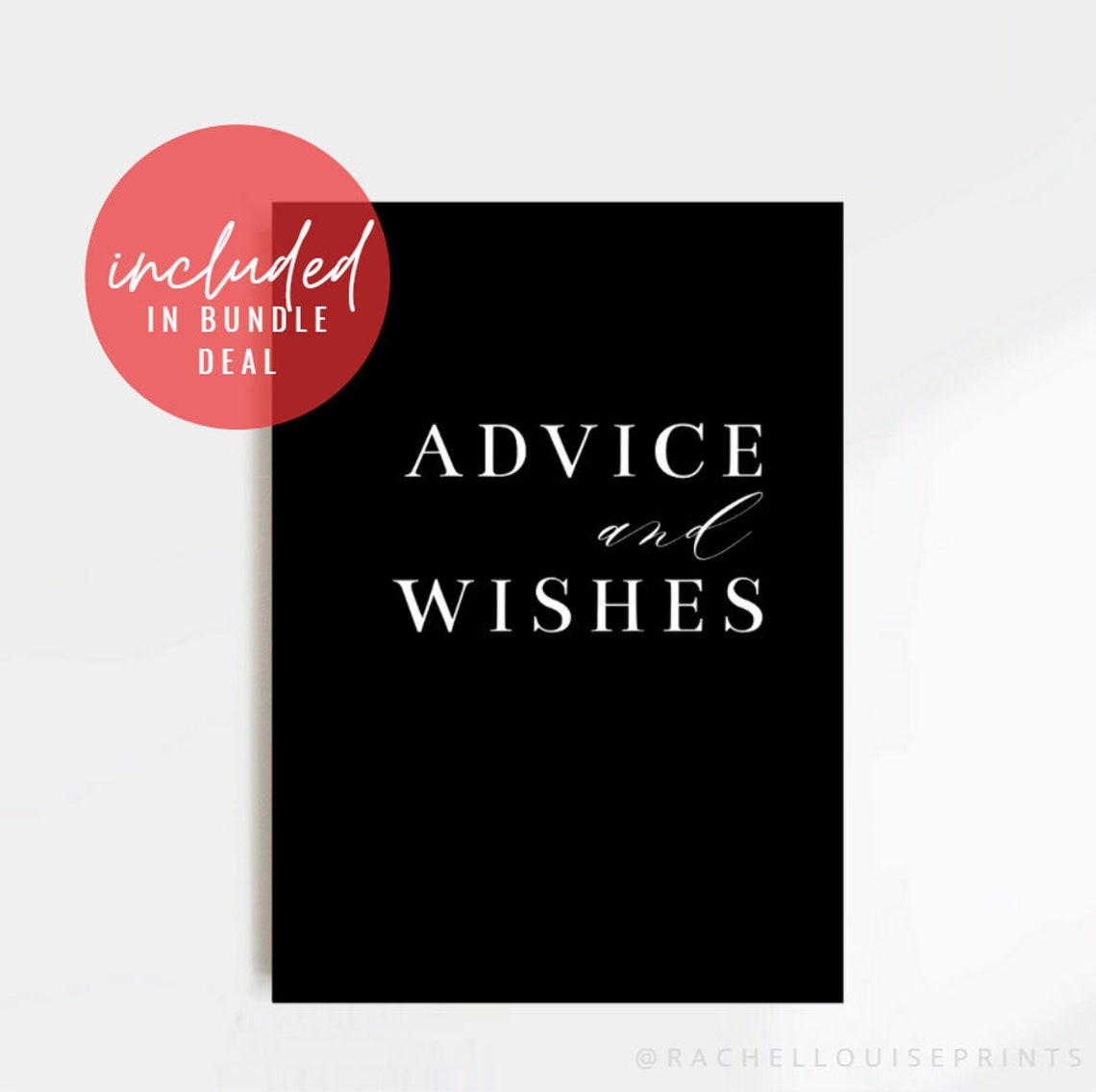 Advice And Wishes Printable Sign Advice And Wishes Printable Etsy