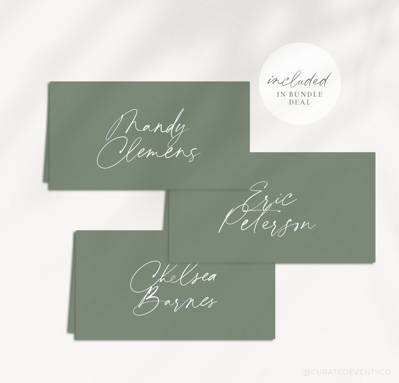 Sage Wedding Place Cards Sage Name Cards Sage Green - Etsy