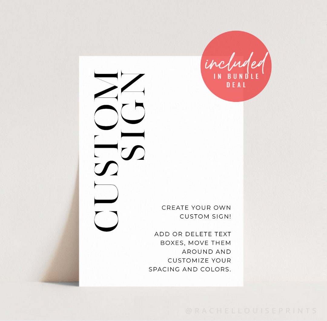 Modern Custom Wedding Sign SMALL Custom Modern Edgy Wedding Sign ...