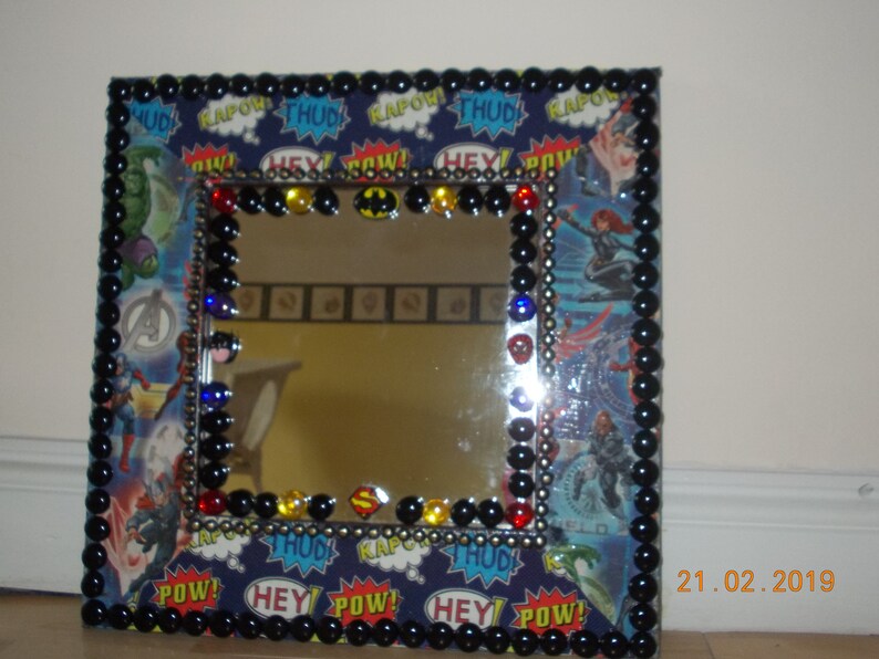 Superheroes Handmade Mirror - Etsy