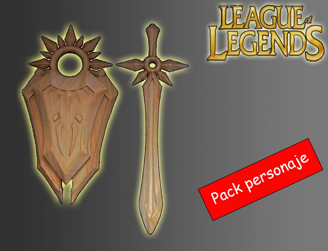 Sword and Shield Leona League of Legends Wood - Etsy