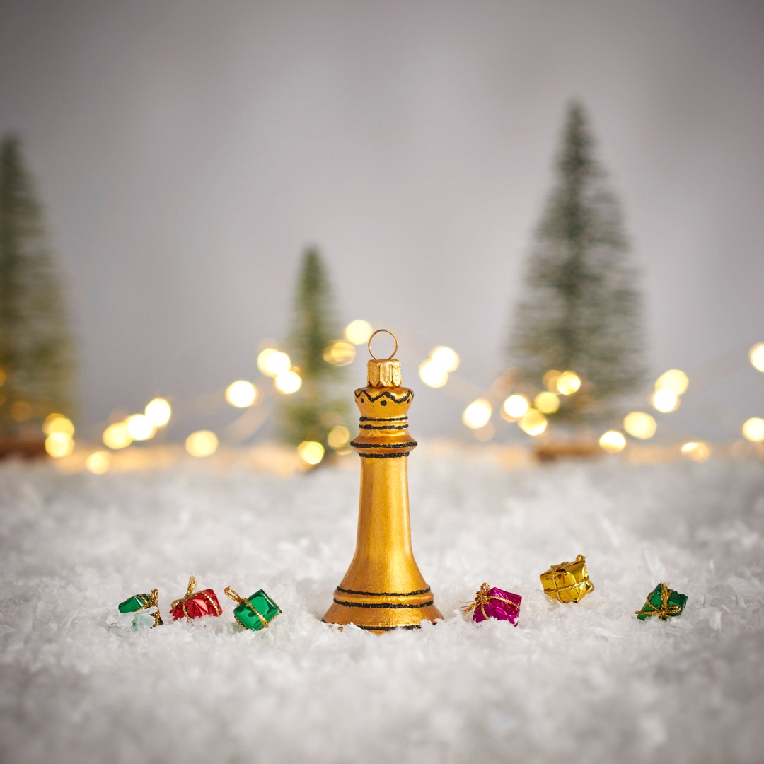 Novelty Gold Queen Chess Piece Hanging Christmas Tree Decoration - Etsy