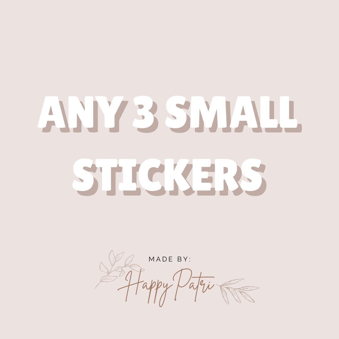 Any 3 Small Stickers, Waterproof Laptop Stickers, Choose Your Own ...