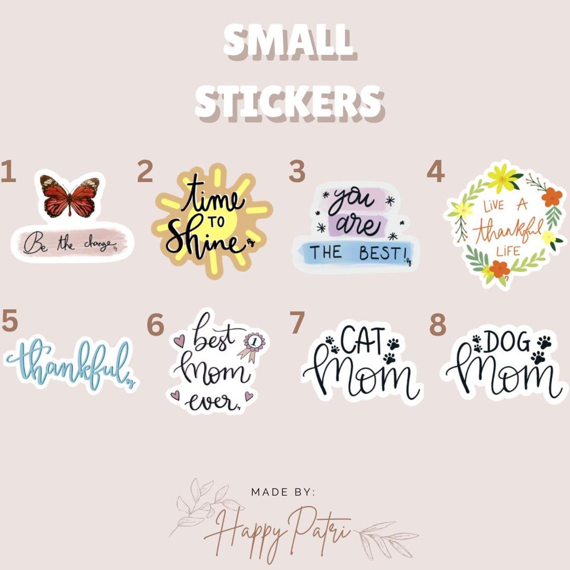 Any 3 Small Stickers, Waterproof Laptop Stickers, Choose Your Own ...