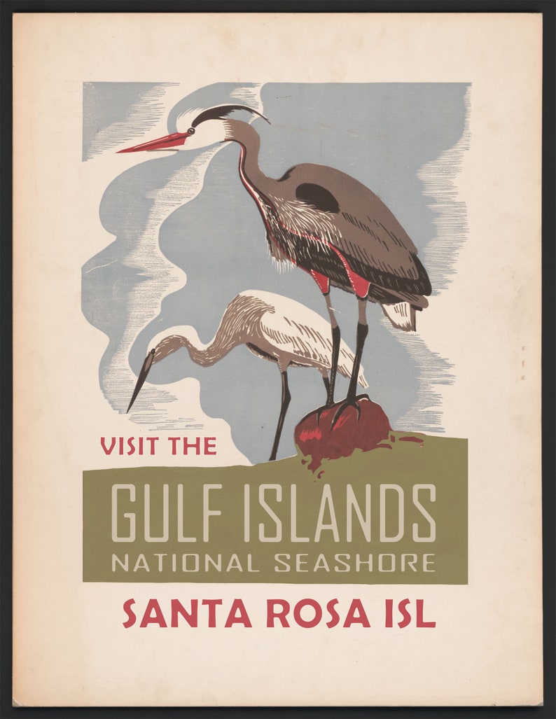 Gulf Islands National Seashore 1936 WPA Poster - Etsy