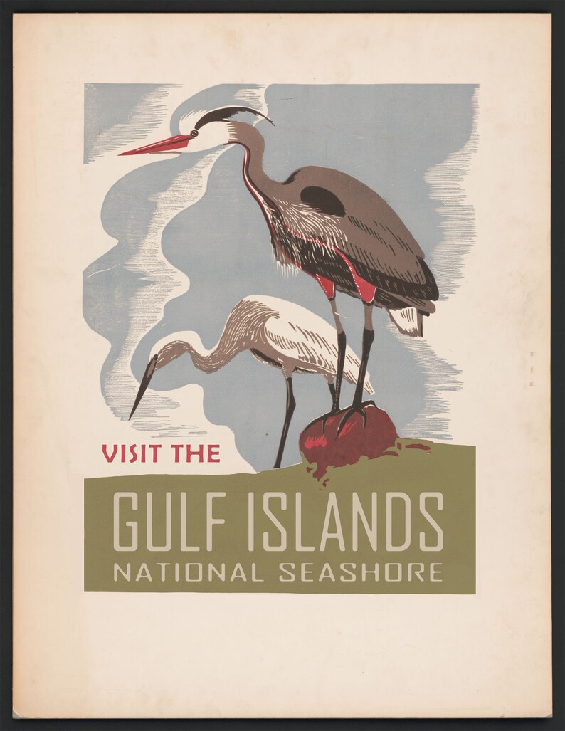 Gulf Islands National Seashore 1936 WPA Poster - Etsy