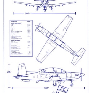 T6c Texan II Blueprints - Etsy