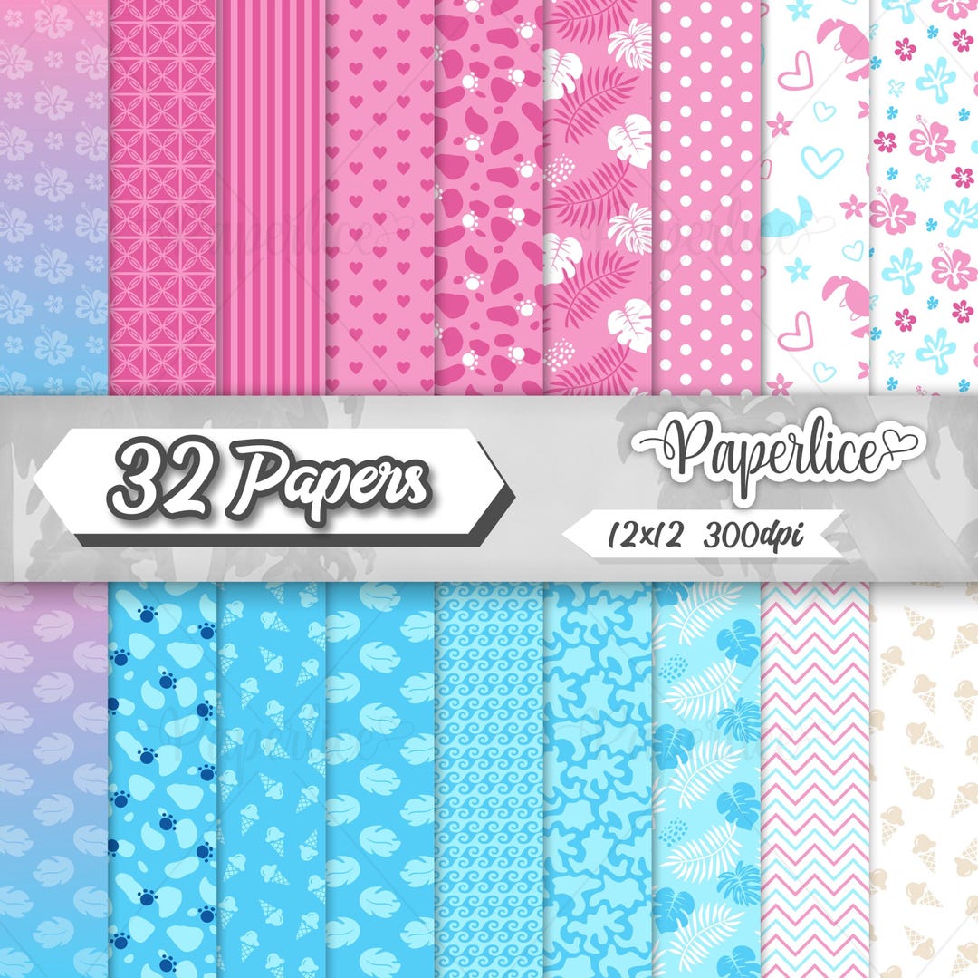 Aloha Pink Digital Paper - Etsy