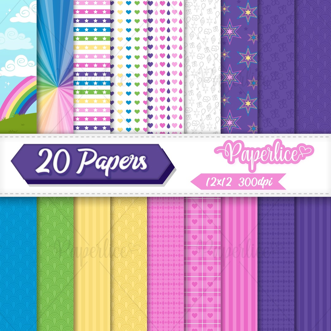 Unicorn Rainbow Digital Paper - Etsy