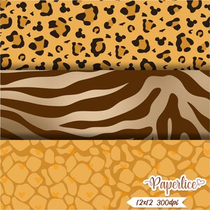 Safari Digital Paper Safari Kit Digital - Etsy