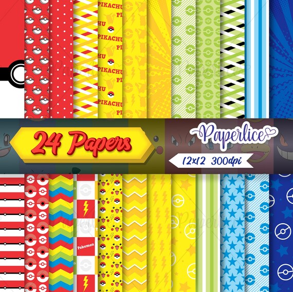 PikaPoke Digital Paper Kit Digital | Etsy