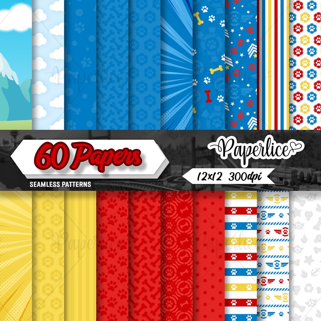 Paw Digital Paper - Etsy