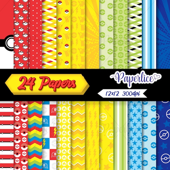 Pikapoke Digital Paper Kit Digital | Etsy